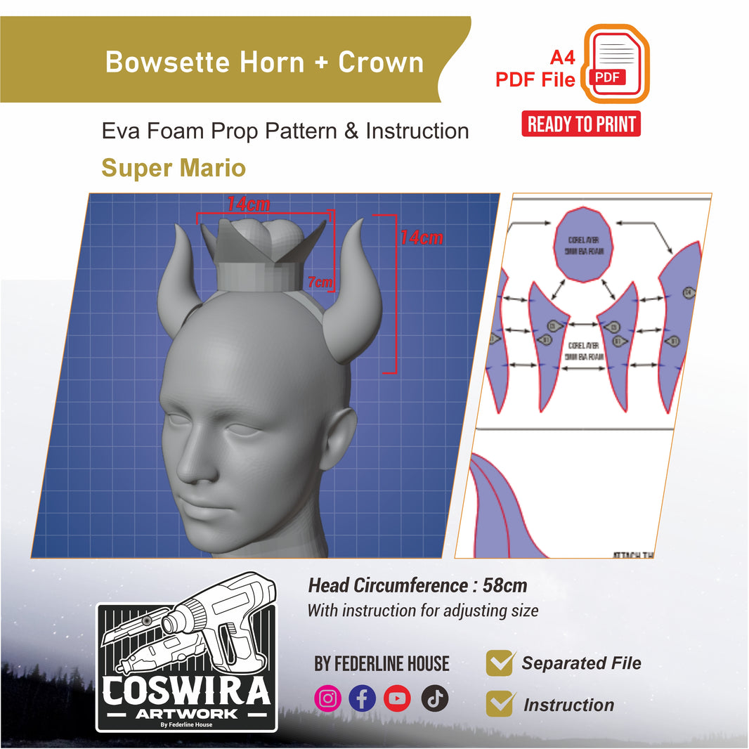 Super Mario Bros Cosplay Prop Pattern – Coswira Artwork