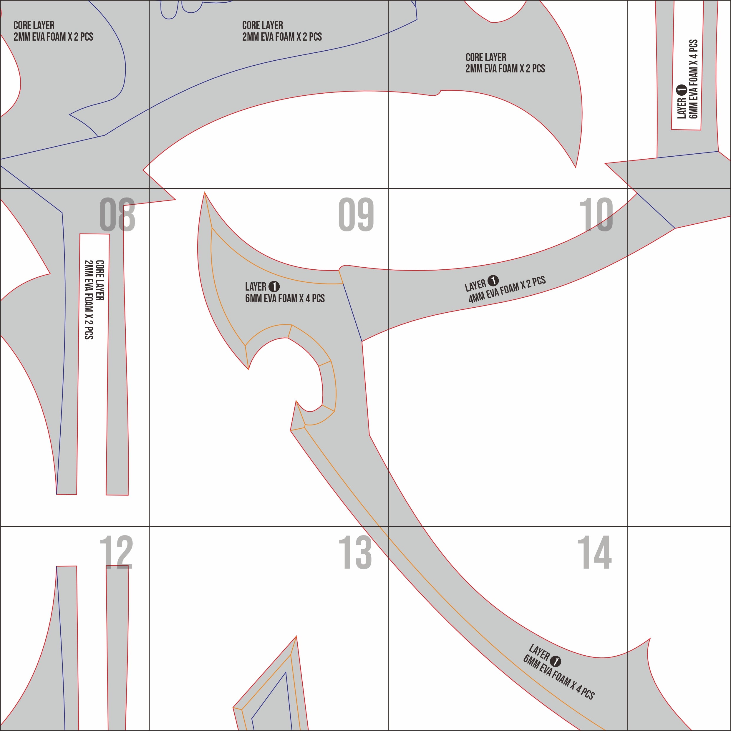 Durin Wings Prop Pattern Template – EVA Foam Pattern for Cosplay & DIY ...