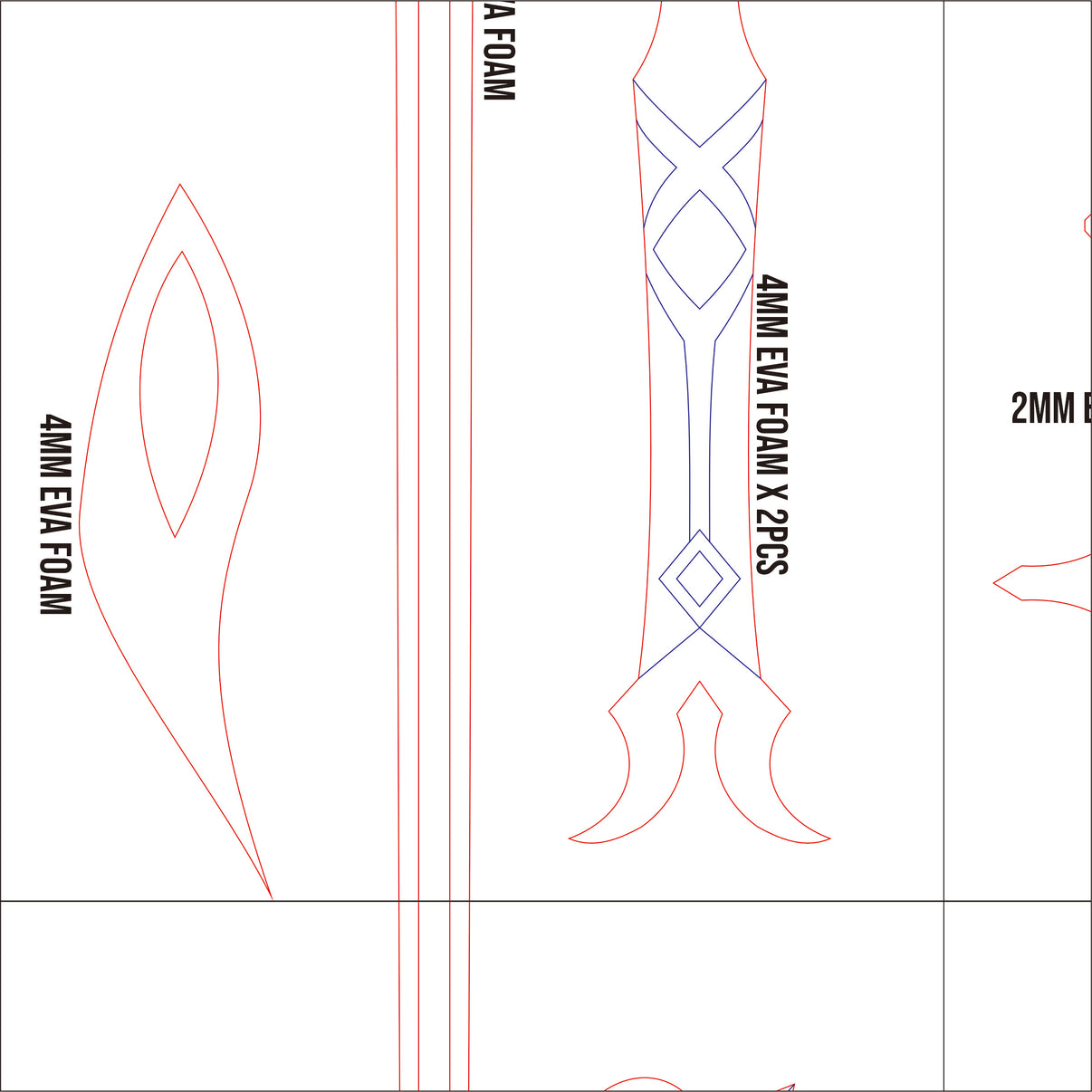 Prop Pattern: Absolution from Genshin Impact Cosplay Template Blueprin ...