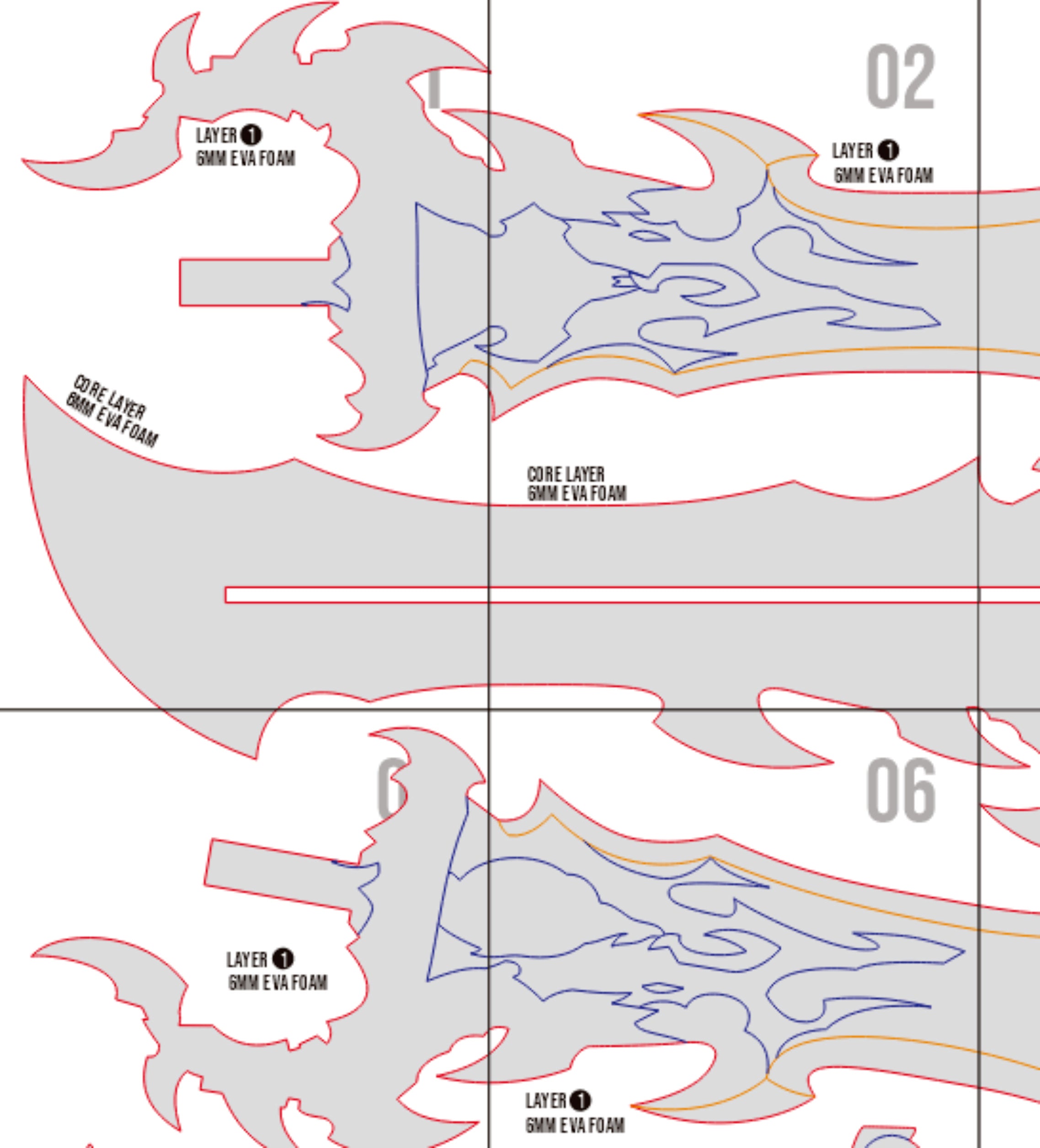 Prop Pattern: Demon King's Dagger from Solo Leveling Cosplay Template ...