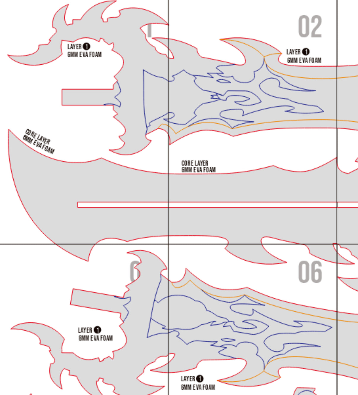 Prop Pattern: Demon King's Dagger from Solo Leveling Cosplay Template ...