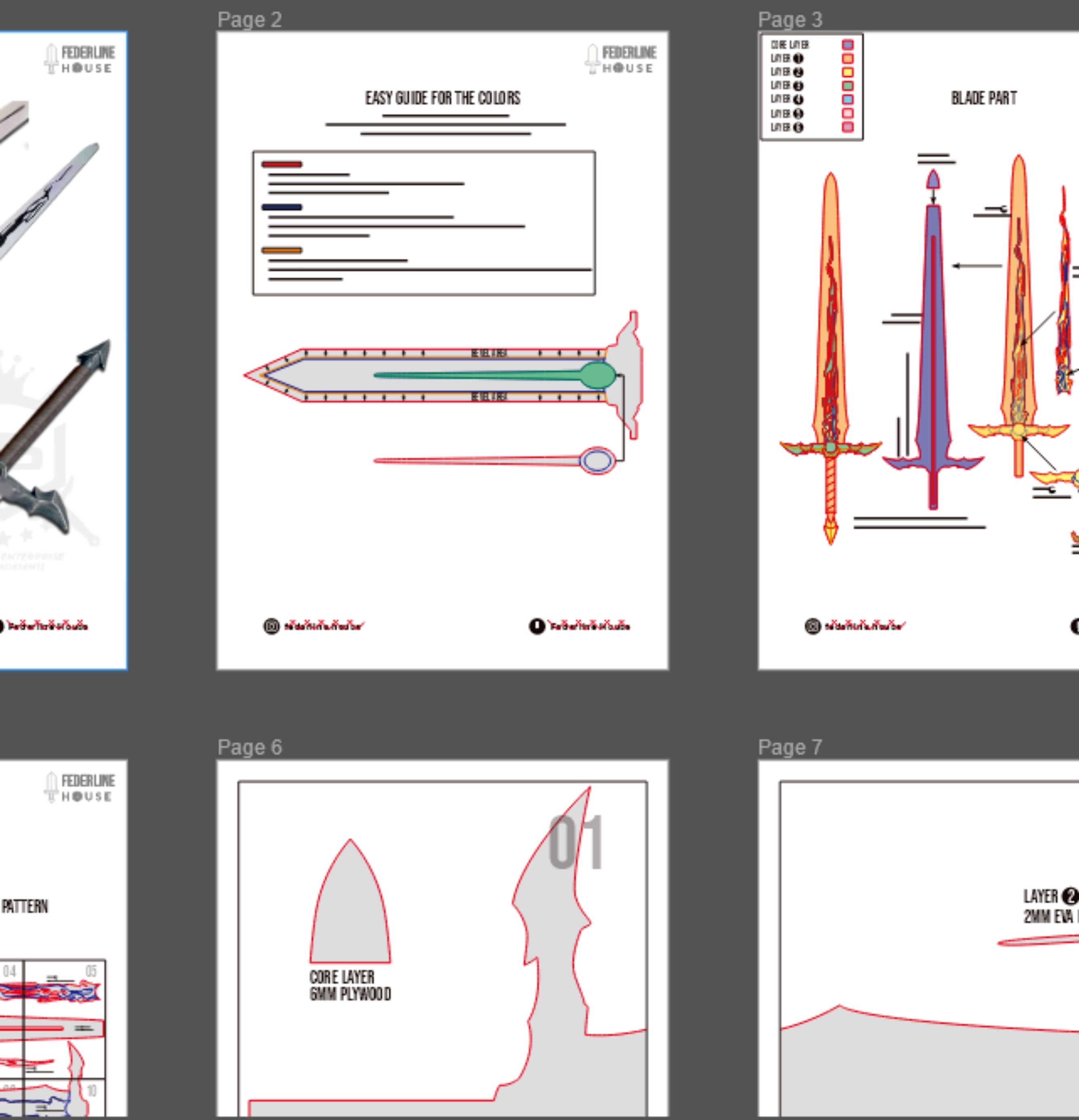 Prop Pattern: Demon King's Longsword from Solo Leveling Cosplay Templa ...