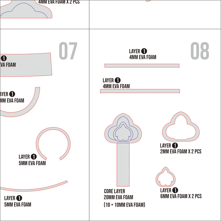 Prop Pattern: Rumi Sword from KPOP Demon Hunters Cosplay Template Blue ...