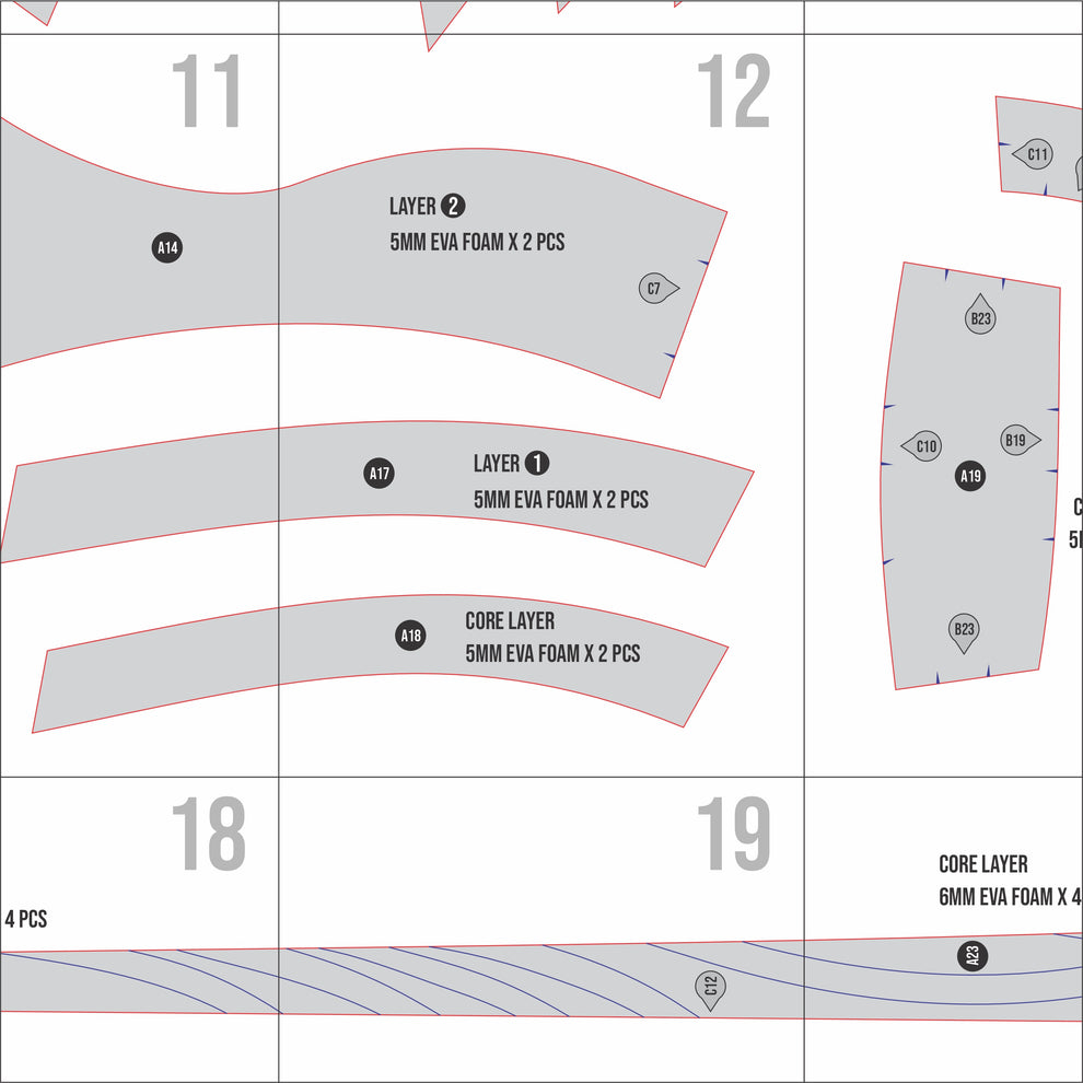 Pure Vessel Mask, Armor and Sword Prop Pattern Template – EVA Foam Pat ...