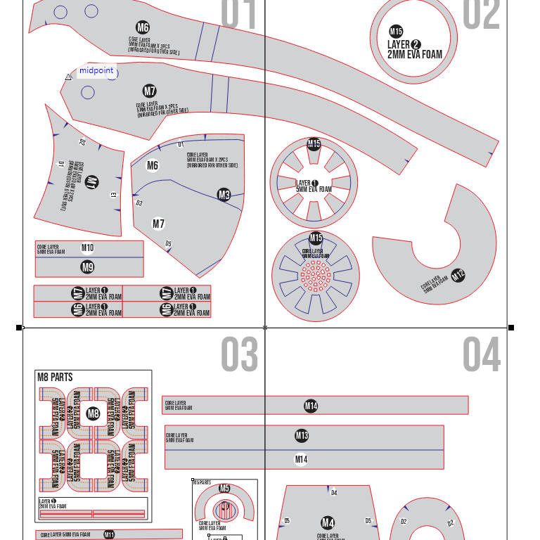 Riyo Mask Prop Pattern Template – EVA Foam Pattern for Cosplay & DIY B ...