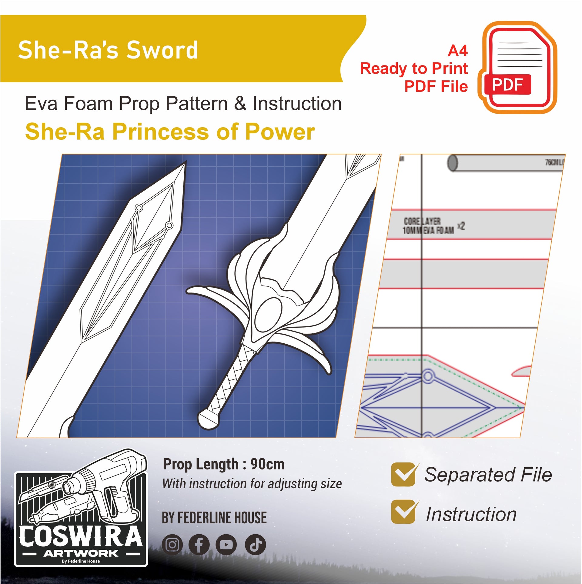 sword prop template
