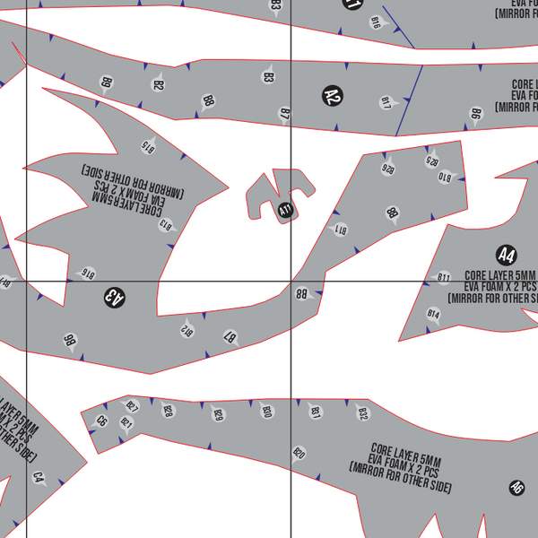 Wolf Helmet Basic Pattern Template – EVA Foam Pattern for Cosplay & DI ...