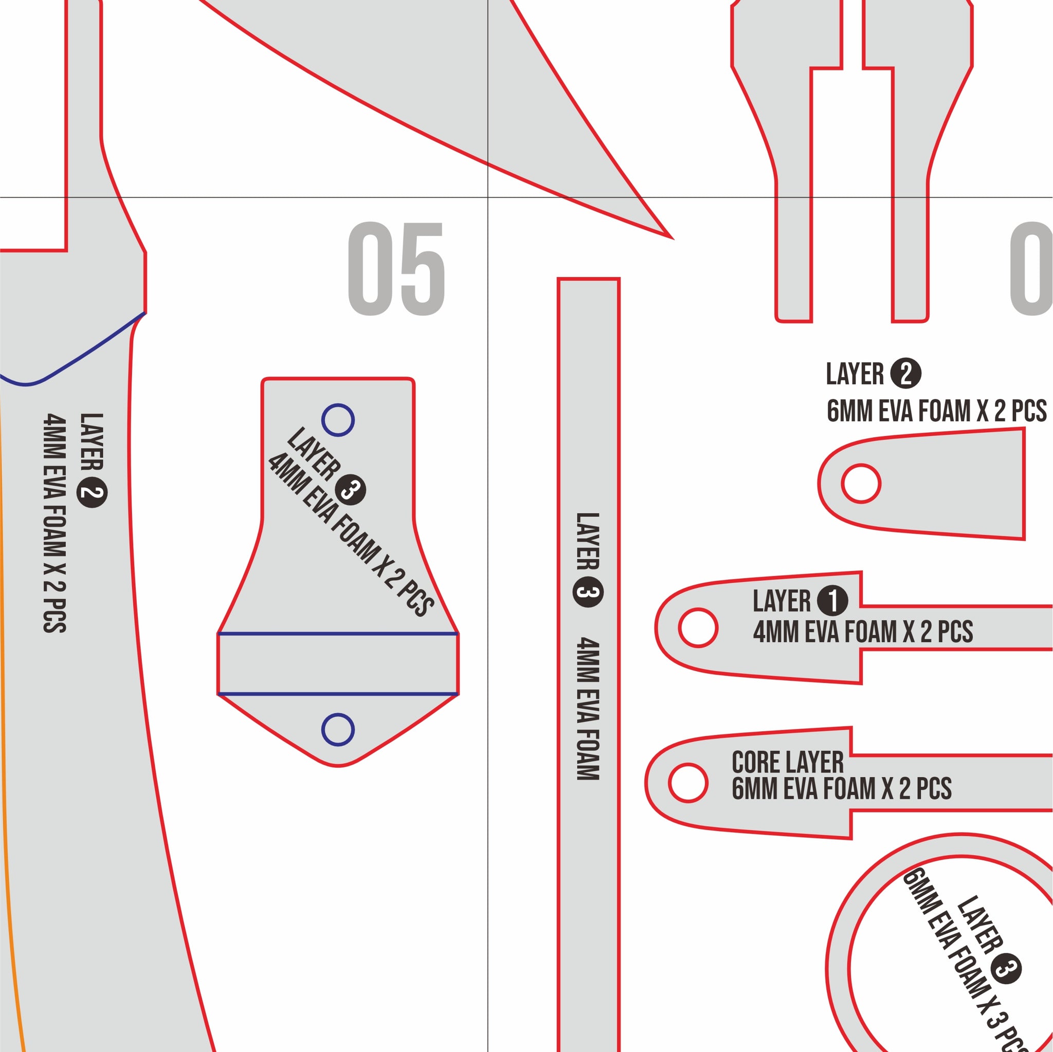 Zenin Maki Spear Prop Pattern Template – EVA Foam Pattern for Cosplay ...